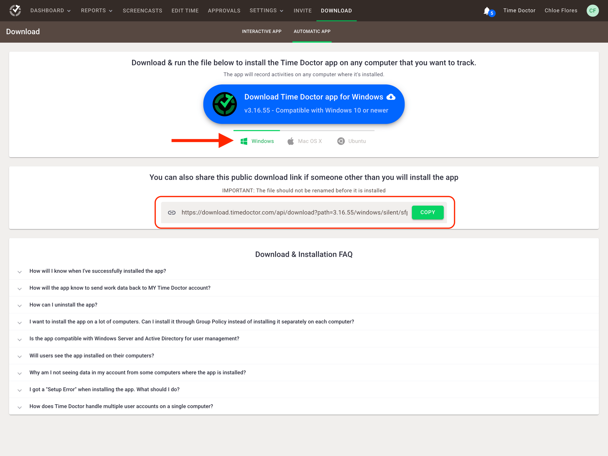 How to Install the Time Doctor Automatic Application on Windows/macOS using JumpCloud
